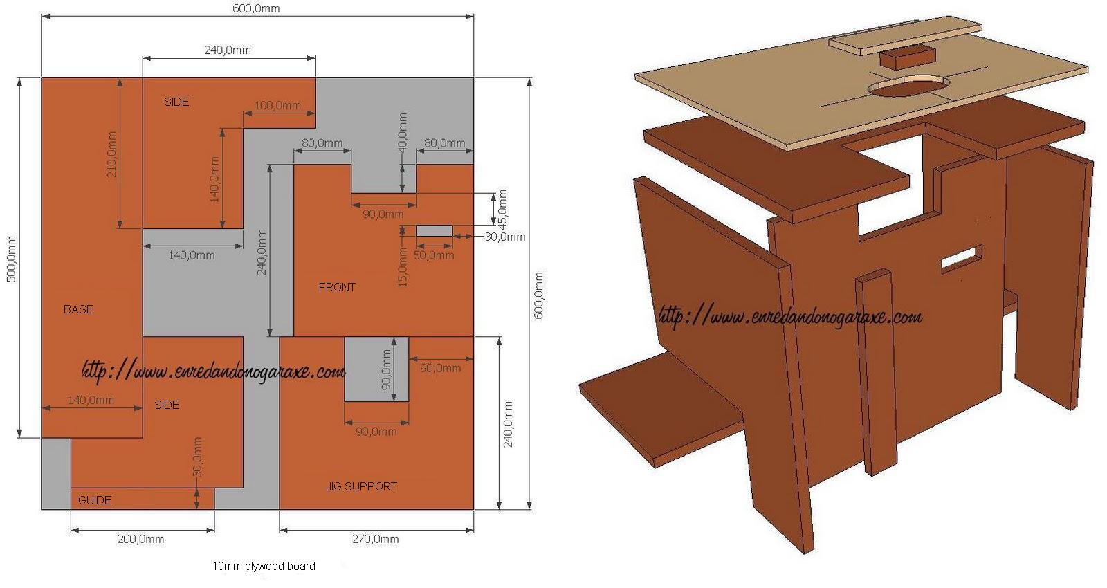 Router Tenon Jig Plans PDF Woodworking