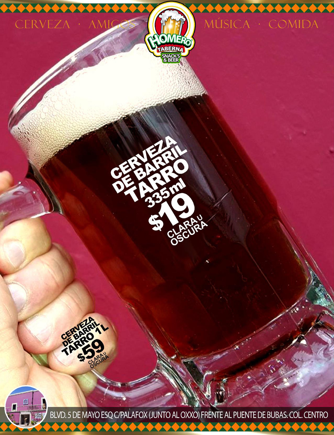 Homero Taberna Franquicia: Cerveza de barril en Homero Puebla