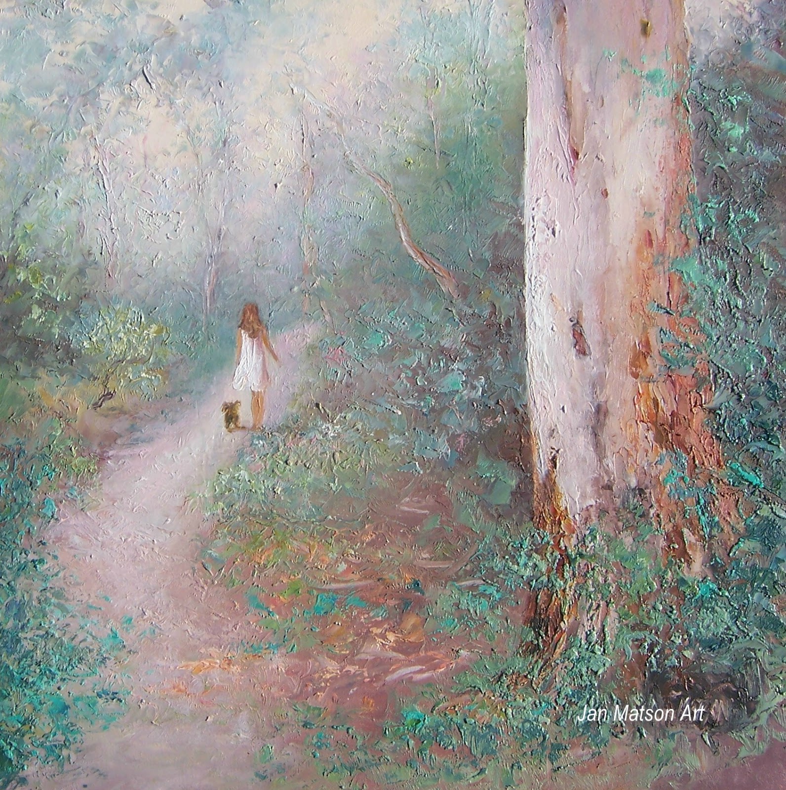 Jan Matson Art: Gum Tree Painting, Forest Walk