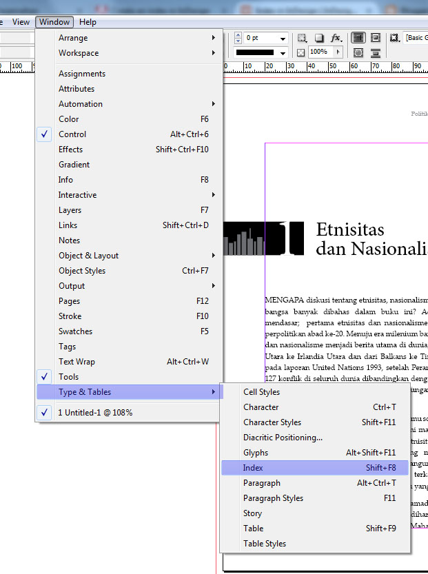 Blog Akher: Cara Cepat dan Mudah Membuat Indeks di Indesign