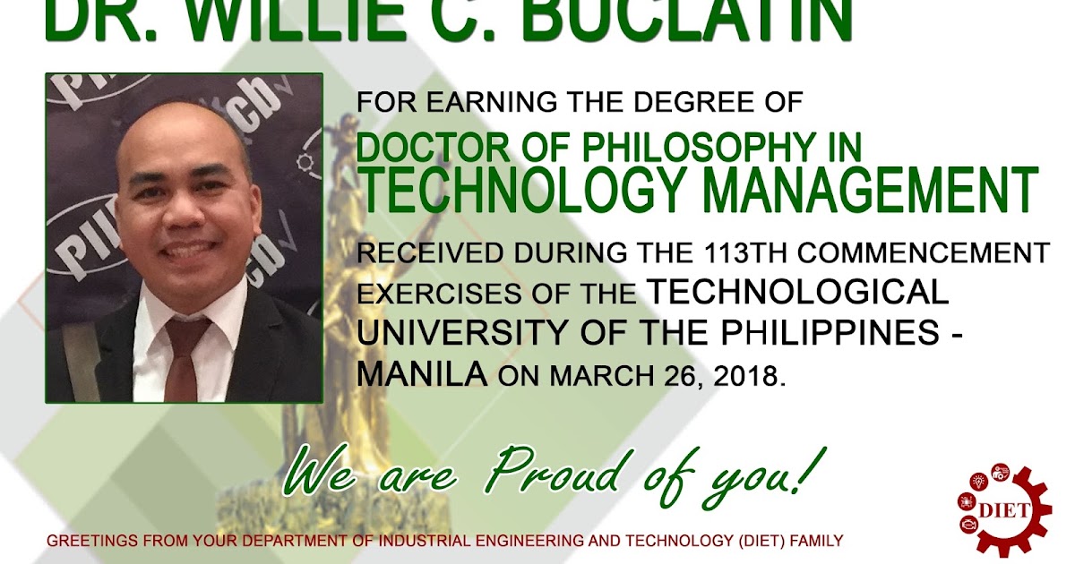 QUALITY WORKS: Buclatin earns PhD degree