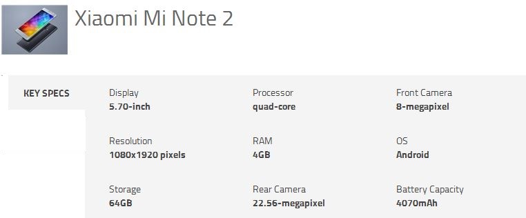 Xiaomi Mi Note 2 Launched: Price, Release Date, Full Phone ...
