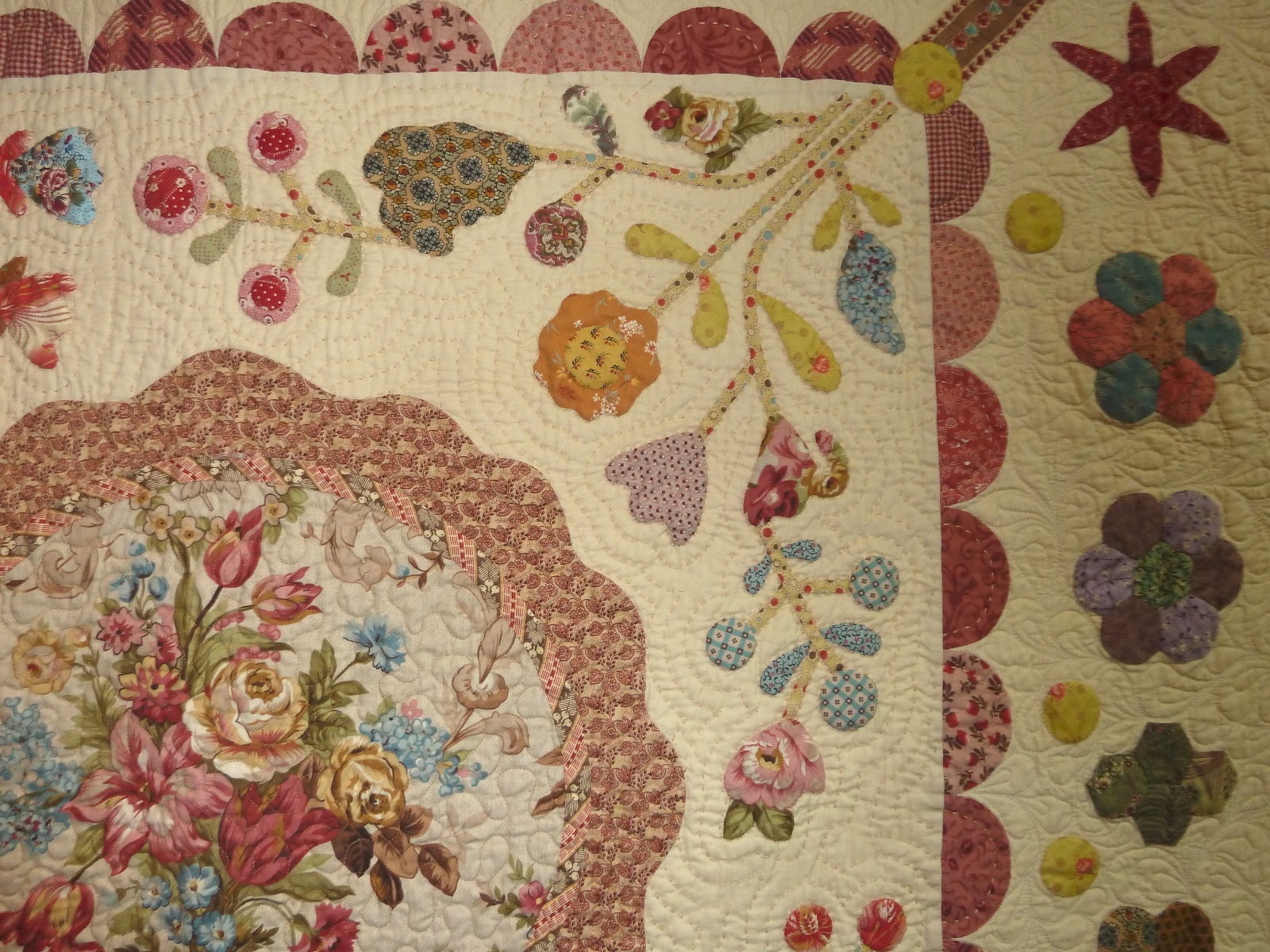 Appliqué and Pieced Quilts. : Cousin Wattle.