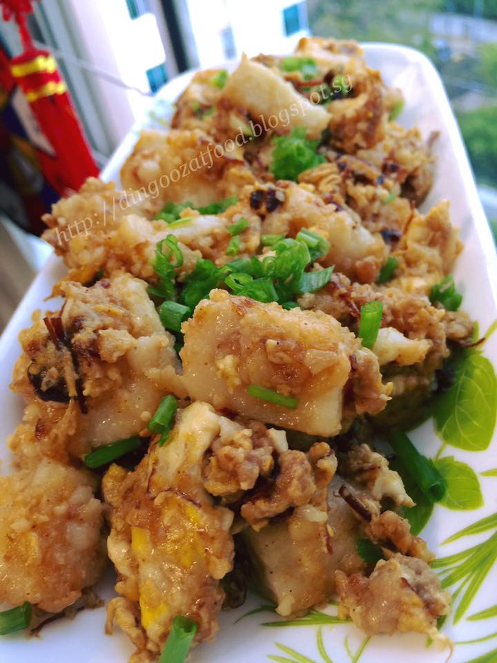 Miki's Food Archives : Pan Fried XO Sauce Radish Cake XO酱炒萝卜糕