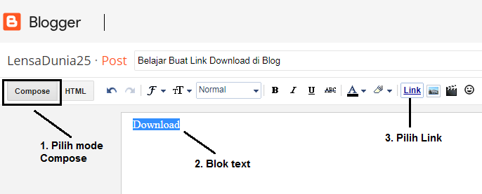 Cara Membuat dan Memasang Link Download di Blog