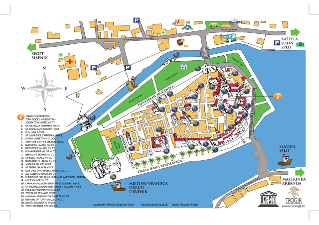 CROATIAN COAST: Trogir Map