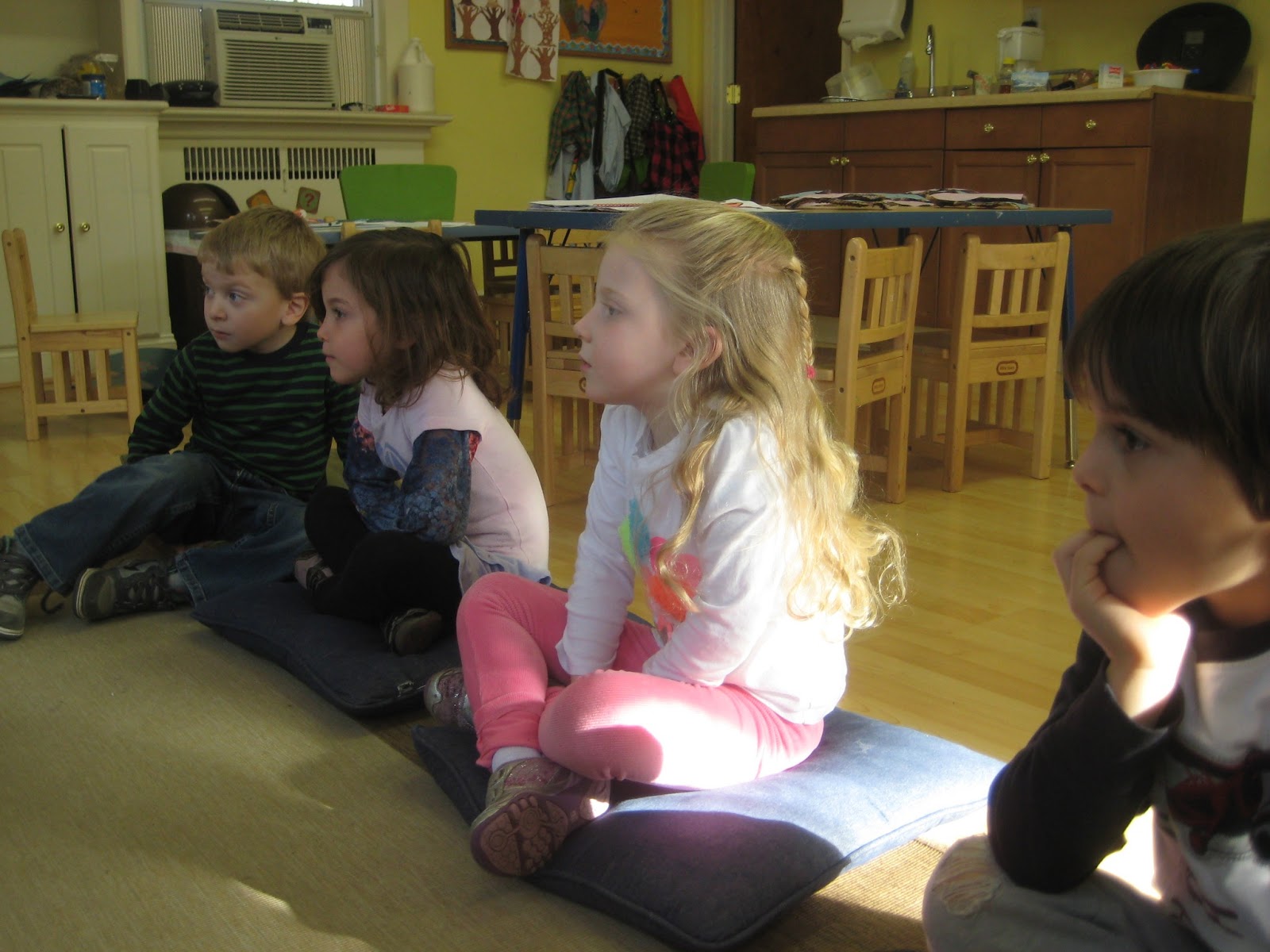 KinderGan Preschool - Pre- K class: Story time with movement