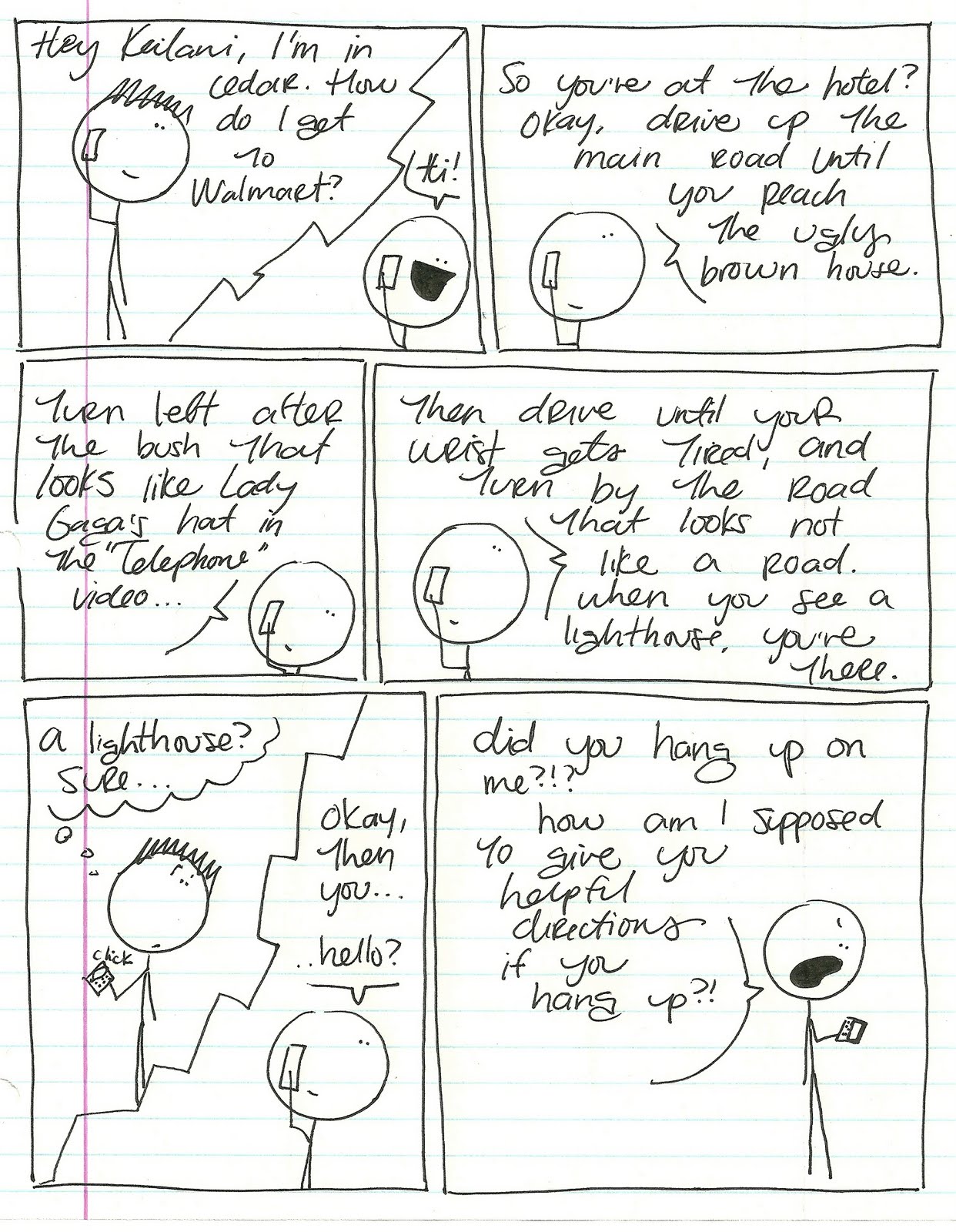 keilani comics: giving directions