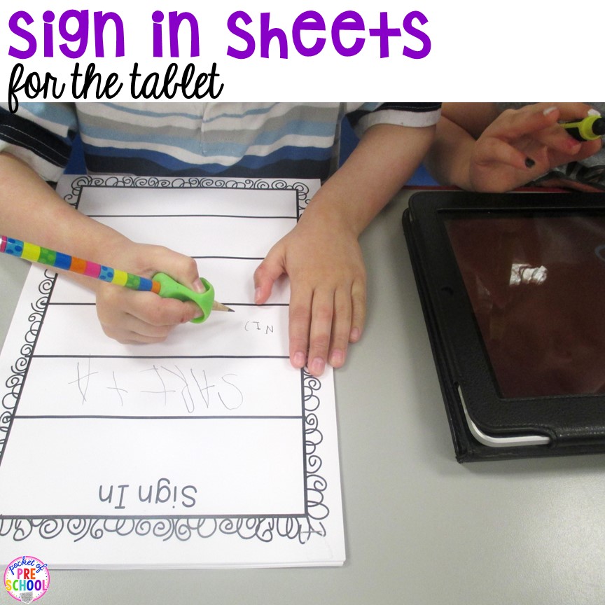 Free Daily Sign In Sheets for Your Classroom - Pocket of Preschool