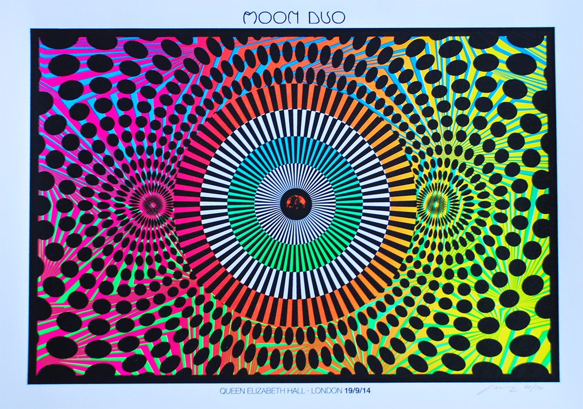 INSIDE THE ROCK POSTER FRAME BLOG: Adam Pobiak Moon Duo London Poster ...