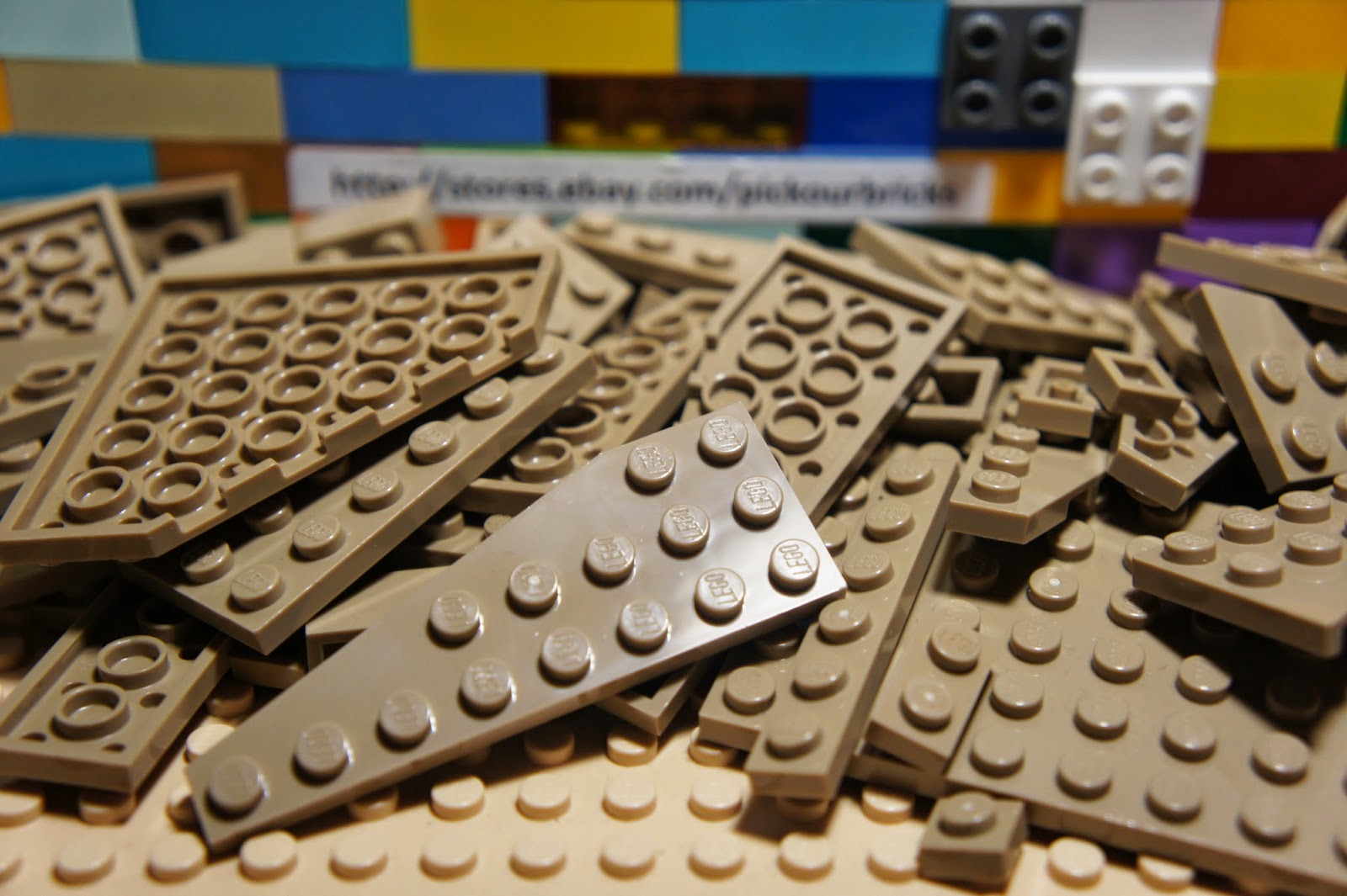 LEGO Sand Yellow / Dark Tan Assorted 80 Pcs BRICKS PLATES WINGS SPECIAL ...