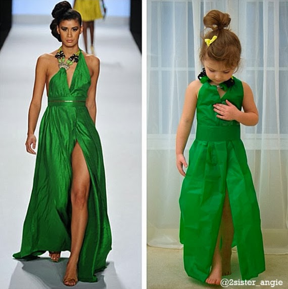 Una típica chica: Niña de 4 años y su mamá recrean vestidos usando ...