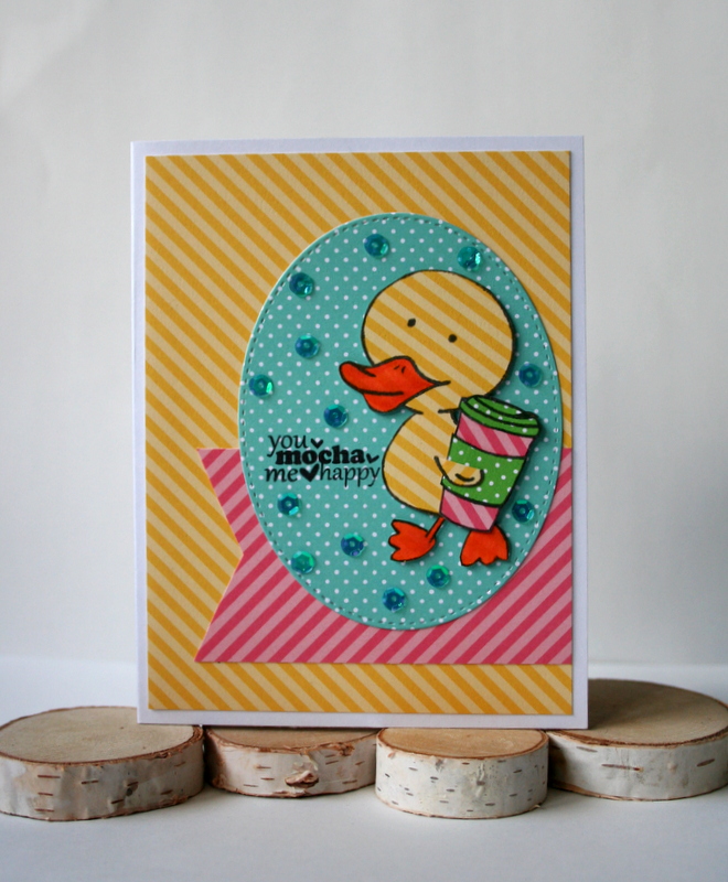 Jess Crafts: Paper Piecing a Coffee Loving Duck for the Summer Coffee ...