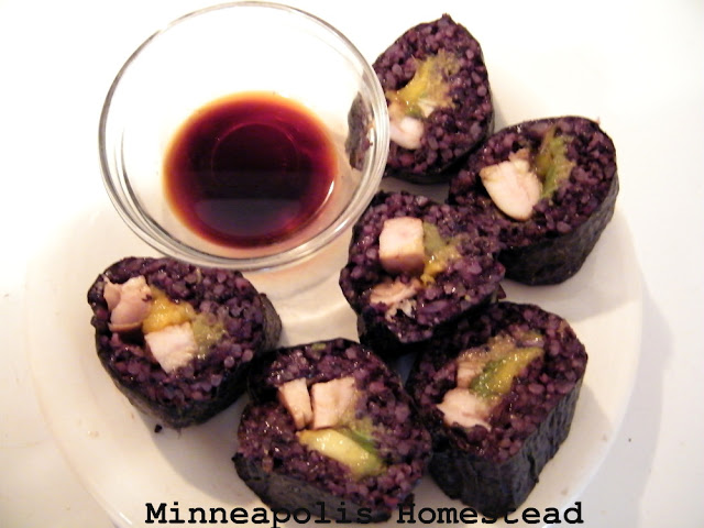 Mango Teriyaki Chicken Maki Sushi Rolls Recipe - Minneapolis Homestead