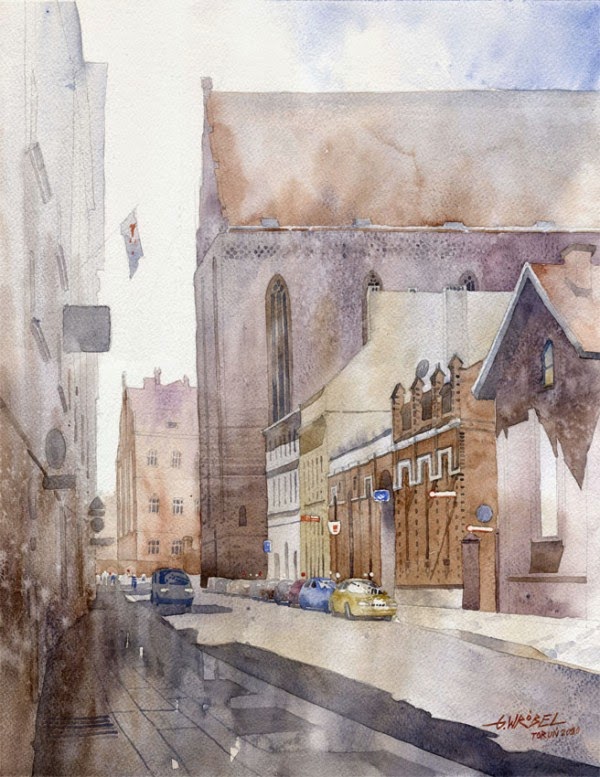 City Watercolor Paintings by Grzegorz Wrobel