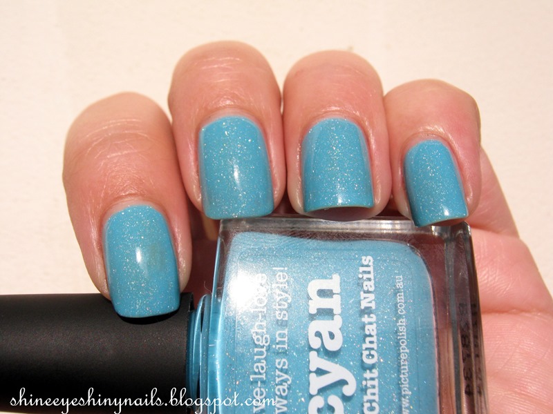 old: shine eye's shiny nails: picture polish cyan (collaboration shade ...
