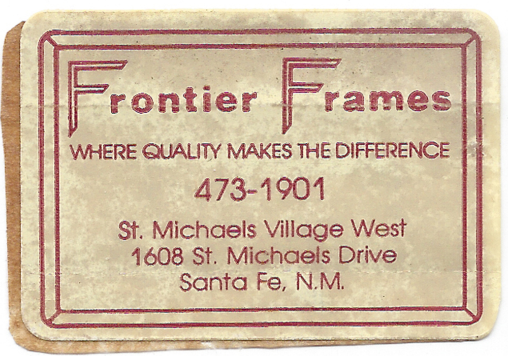 Picture Frame Labels: Frontier Frames