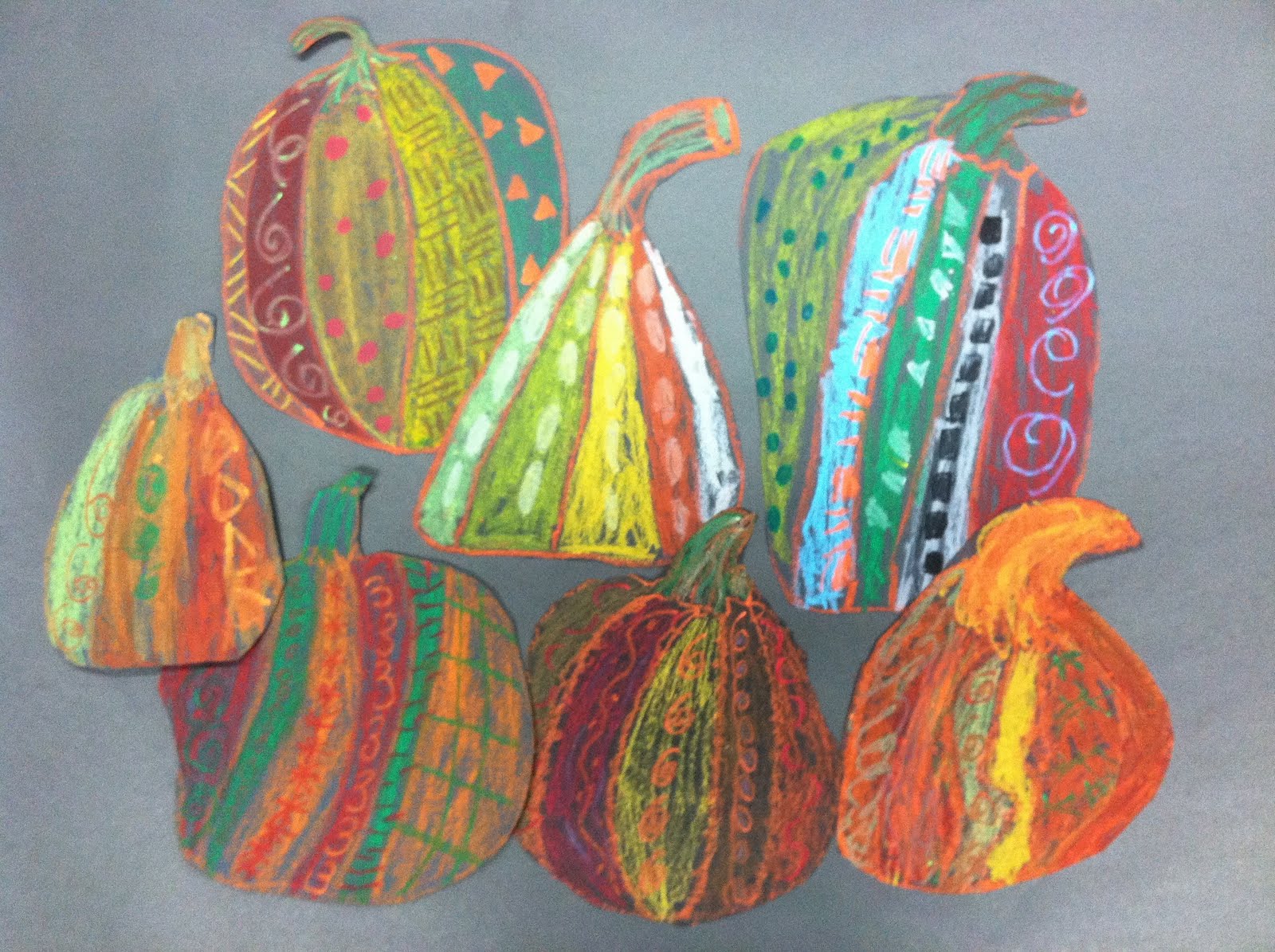 Art at East, Union and more...: 1st and 2nd Grade Texture Pumpkins