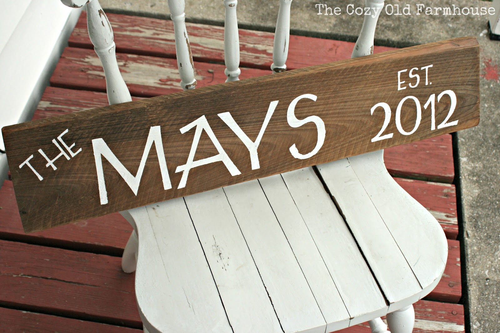 The Cozy Old "Farmhouse": Rustic Sign with Reclaimed Lumber