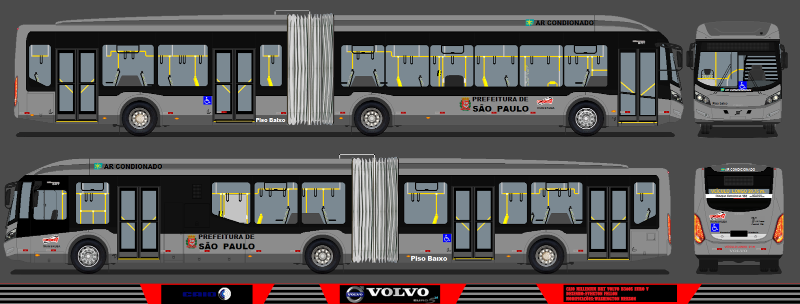 BUS ZONA LESTE SP: CAIO MILLENNIUM BRT VOLVO B360S EURO V TRANSKUBA ...