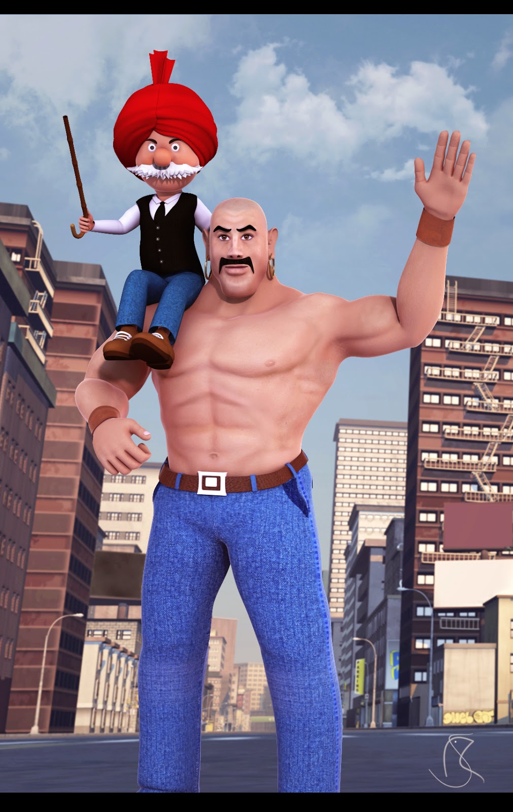 3D Character & Concept Artist: CHACHA CHAUDHARY AND SABU