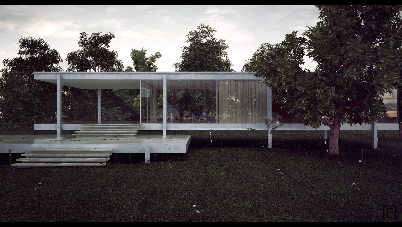 the f render: Farnsworth House