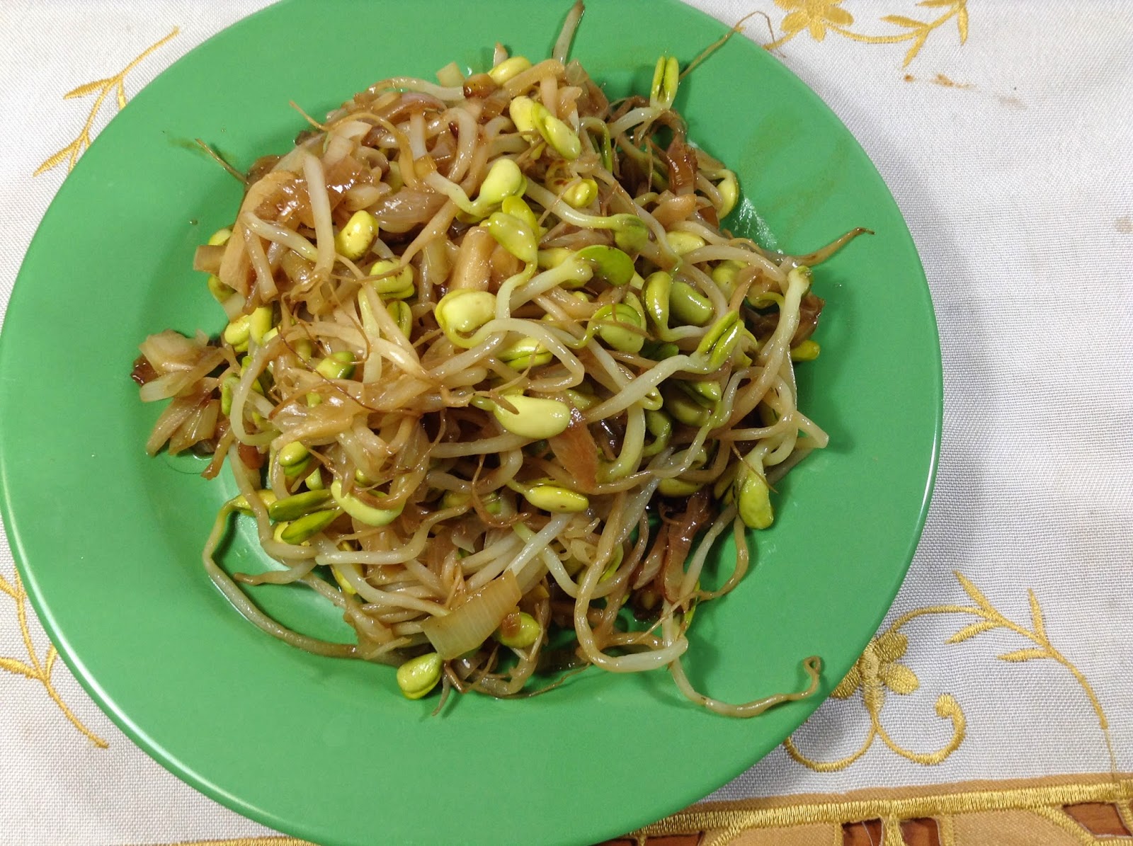 Simply Cooking and Health: Rainbow Bean Sprouts Stir-fry and Soy bean ...