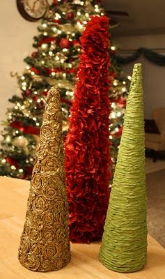 Allred Design Blog: Inspired by Pinterest: Holiday Paper Trees