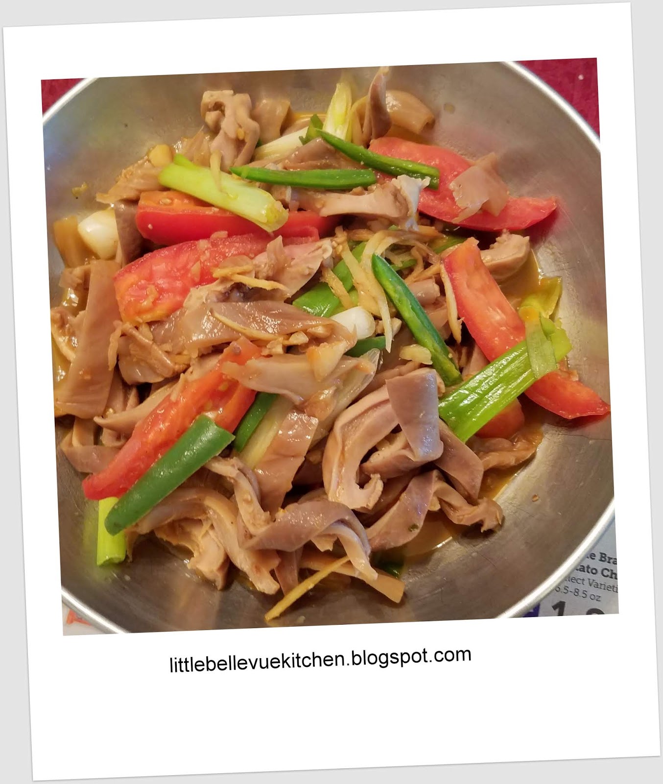 Little Bellevue Kitchen: Stir Fried Pig's Stomach with Salted Vegetable