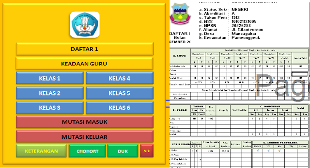 Aplikasi Daftar 1 Keadaan Guru dan Siswa Dilengkapi DUK SD, SMP, SMA ...