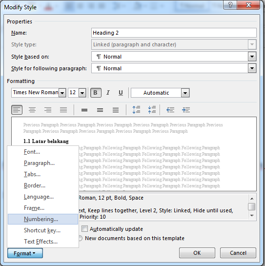TUTORIAL UNTUK HEADING BAB, SUB BAB, dan SUB-SUB BAB PADA MS. WORD ...
