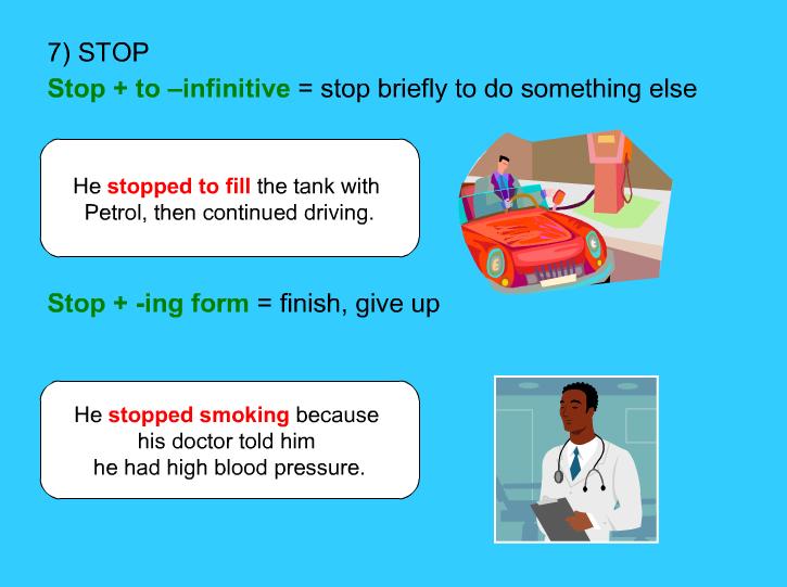 Infinitives in English: Warning: Verbs can change their meaning, taking ...