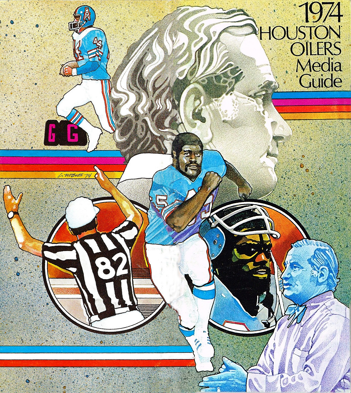 Pro Football Journal Presents: NFL Art: 1974 Houston Oilers Media Guide