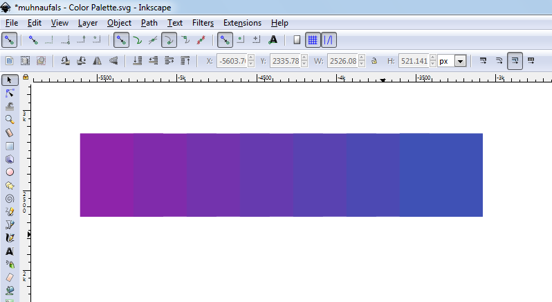 Cara Membuat Palet Warna (Color Palette) pada Inkscape | MUHNAUFALS Blog