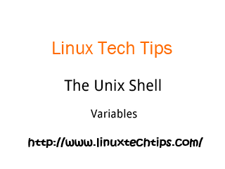Unix/Linux Variables