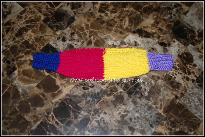 Posh Pooch Designs : Color Block Dog Shrug Knitting Pattern | Posh ...