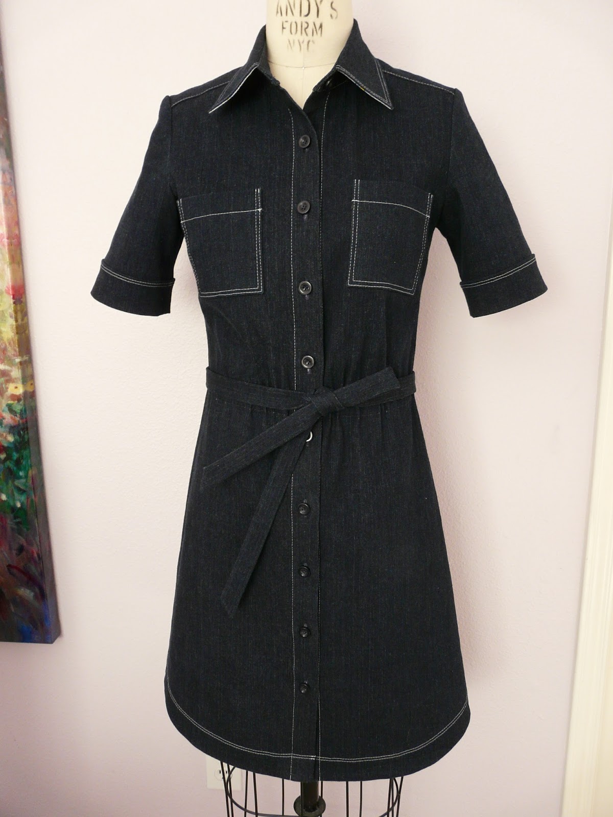 Amanda's Adventures in Sewing: Simplicity 8014 - Denim shirtdress w ...