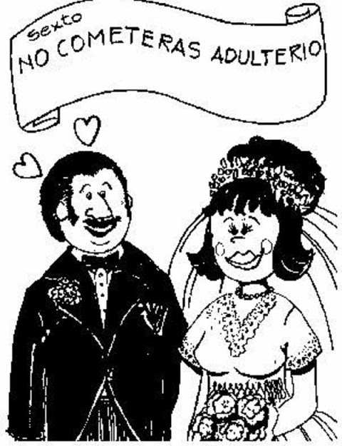 Portal Escuela Dibujo sexto mandamiento "No cometerás actos impuros"