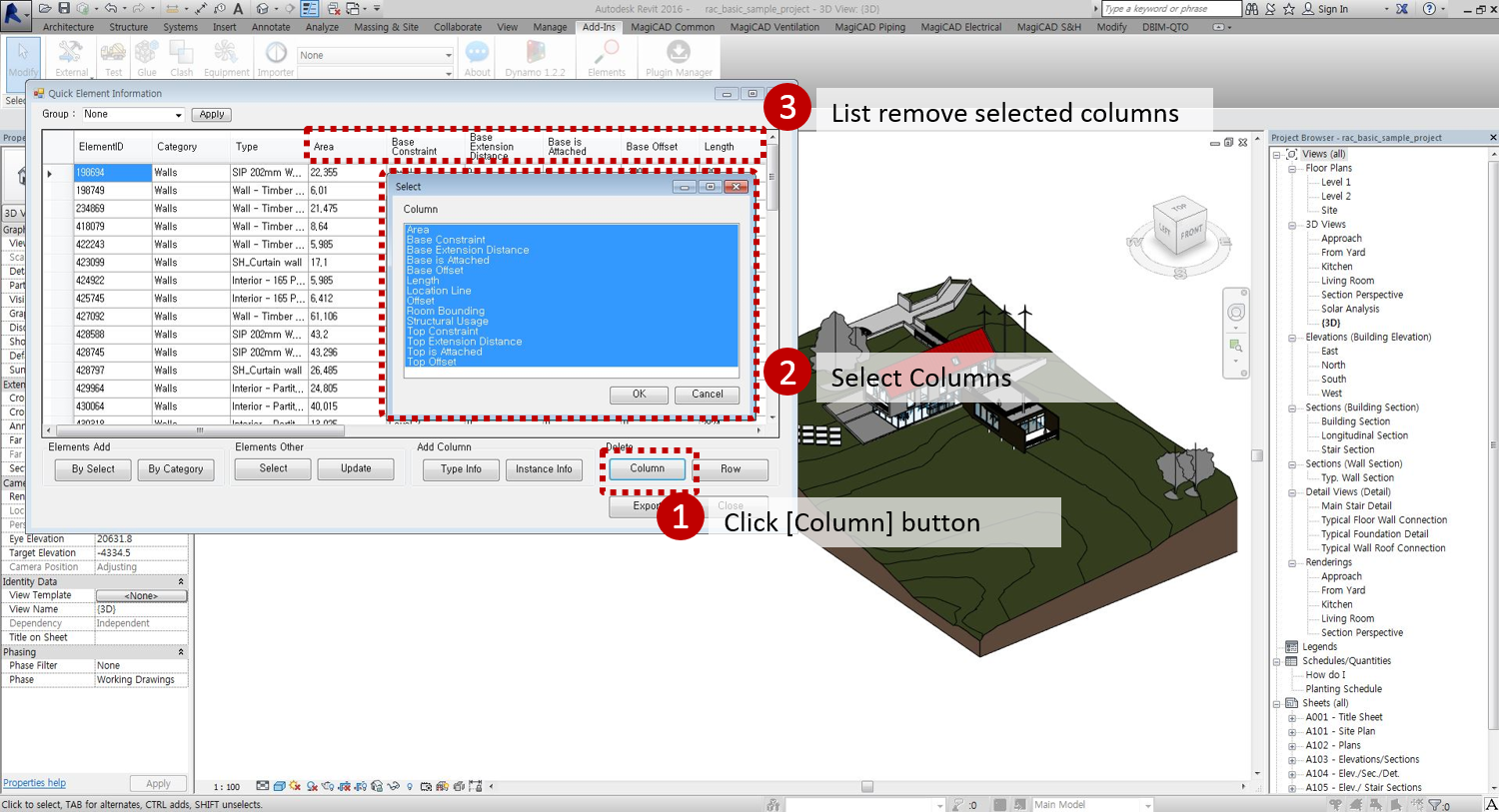 Autodesk Revit Addin - Element Information