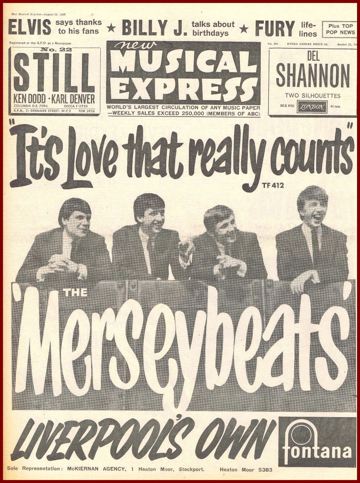 SIXTIES BEAT: 867 23 08 1963 Merseybeats