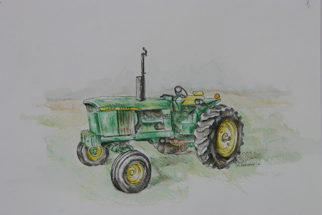 Whitney's art spot: John Deere 4020