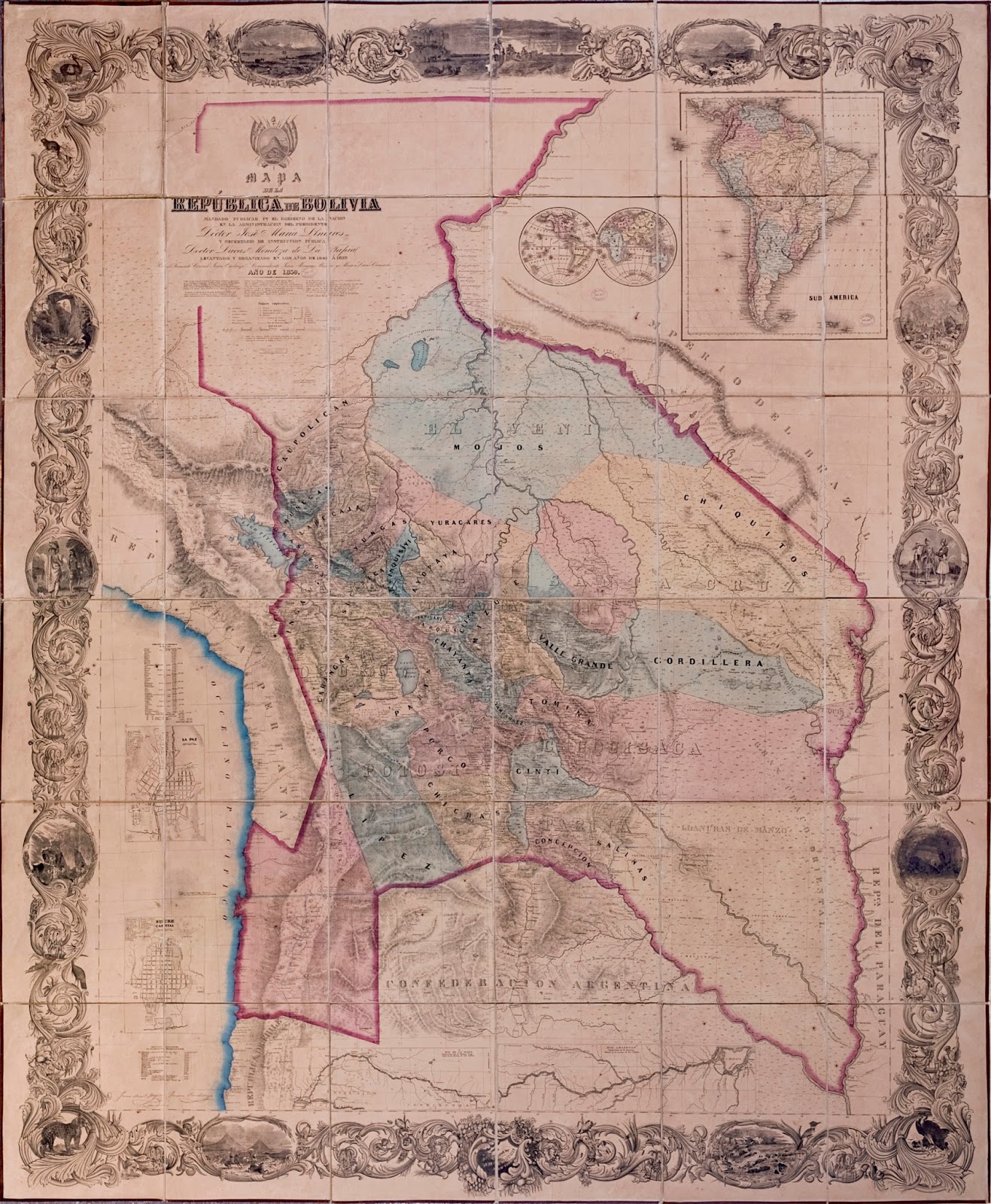 Mapa de la República de Bolivia mandado publicar por el Gobierno de ...
