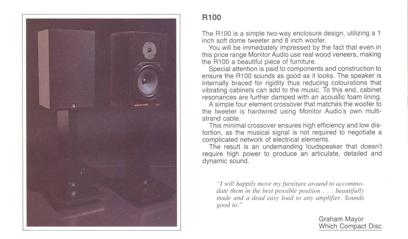 Infrequent Sound [sex.tex] technology: Monitor Audio R100 Main Stereo ...