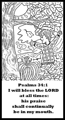 Children's Gems In My Treasure Box: Bless The Lord Fall Coloring