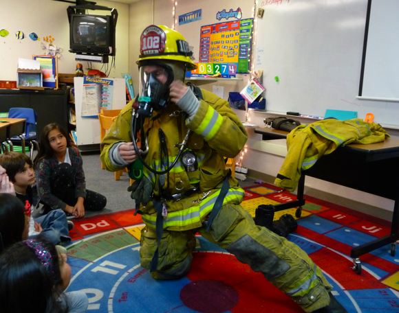 Mrs. Yollis' Classroom Blog: Fire Safety With Ellie's Dad!