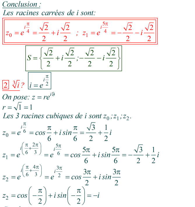 Technique de Calcul des racines...Root calculation method