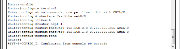 KONFIGURASI OSPF CISCO PACKET TRACER
