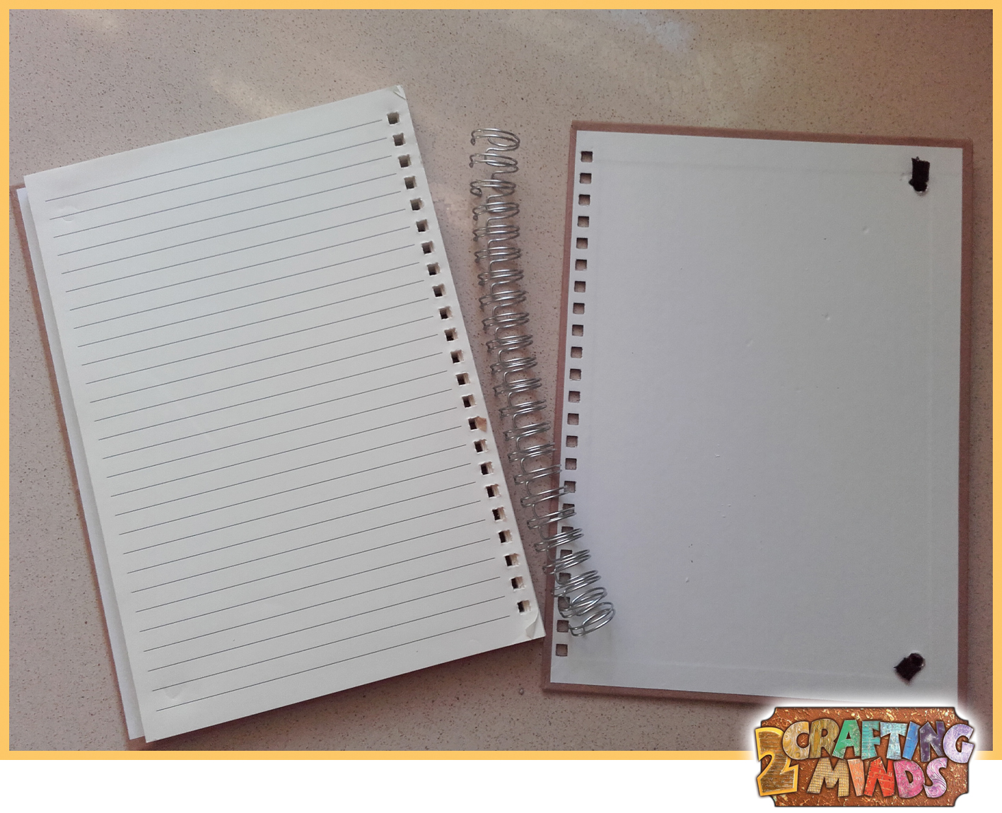 2 Crafting Minds: Patina Look Notebook Cover