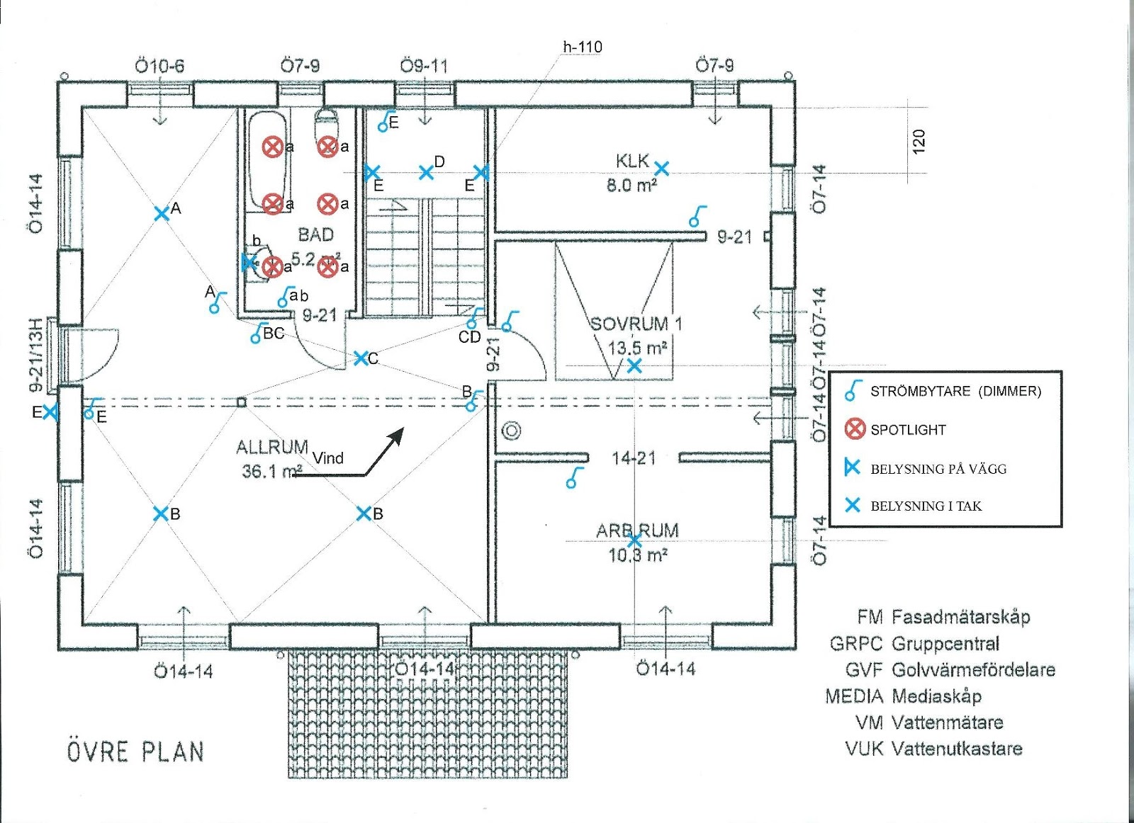 Villa Linderholm: Eldragning och belysning