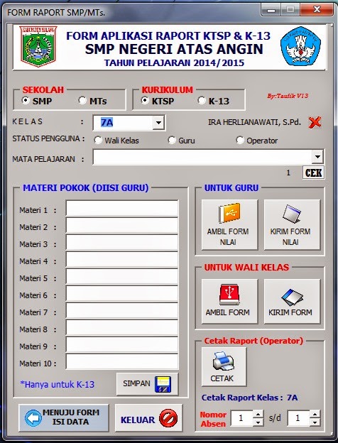 Program Raport KTSP K13 Download Gratis SD/MI, SMP/Mts, SMA,SMK ...